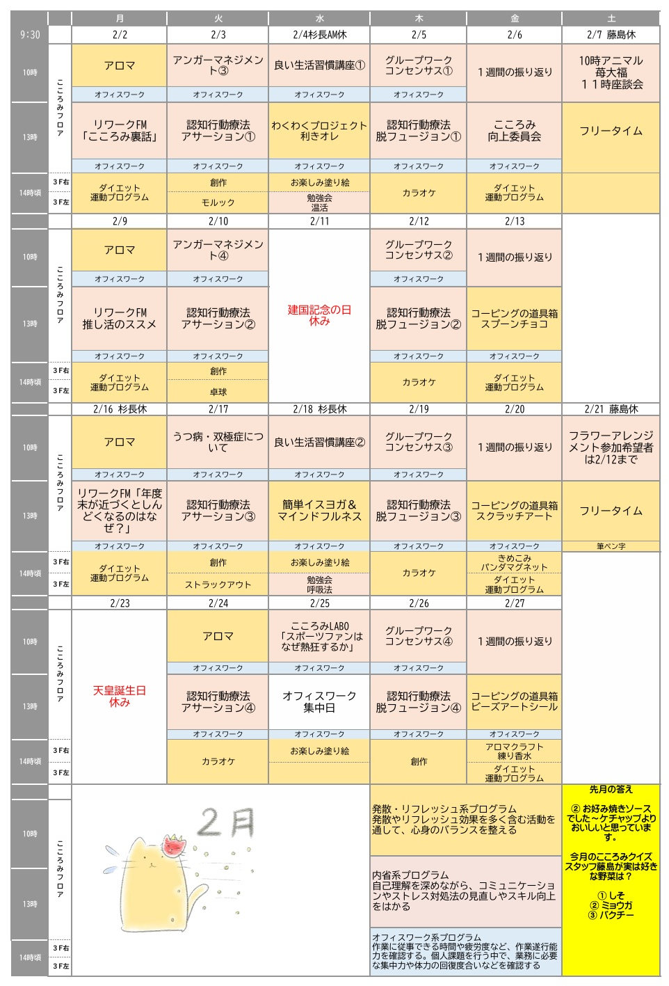 2月のセルフケア：あえて「ほどほど」を選択する勇気 « 草加すずのきクリニックスタッフブログ